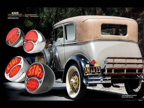 Model A LED Stop Script Tail Lights by KNS Accessories