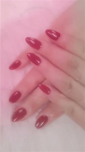 Classic Burgundy Almond Nails