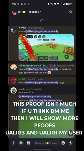 MY PROOFS AND VOUCHES #discordserver #bloxfruits #shorts #bloxtrading