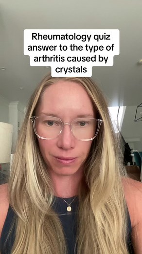 The 2 types of arthritis caused by crystal deposition in joints. The answers arw gout and pseudogout (also known as CPPD). #gout #arthritis #rheumatology #rheumatologist #healthinformation #medicaleducation #doctorsoftiktok