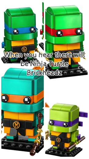 Ninja Turtle Brickheadz makes me happy. #lego #afol #ninjaturtles