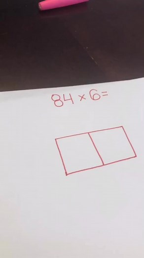 Multiplicación de 2 cifras por 1 cifra con método de caja