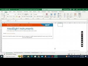 Excel Module 3 SAM Project 1b MedSight Instruments | New Perspectives Excel 2019 #newperspectives