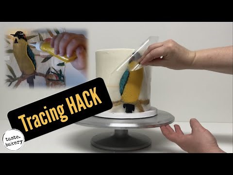 CAKE HACK - How to DRAW on a CAKE (Tracing Hack) - EASY