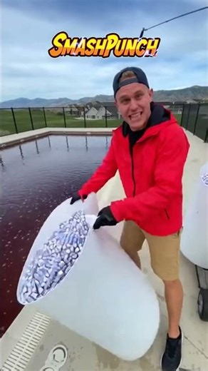 The Giant Cola and Mentos Pool Experiment