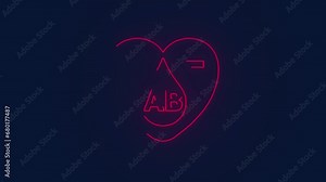 AB negative blood group in blood bank medical animation