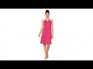 Slinky Brand Sleeveless Colorblock Dress