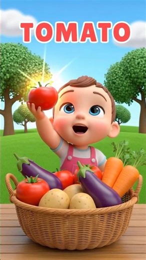 Vegetables Song for Kids 🥕🥦🍅 | Learn Vegetables Names | Nursery Rhymes & Kids Songs #shorts #cartoon