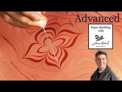 How to do water colour paper marbling with advanced Turkish Ebru motif techniques