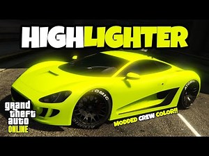 "HIGHLIGHTER" Modded CREW Color (HEX CODE!) | GTA ONLINE