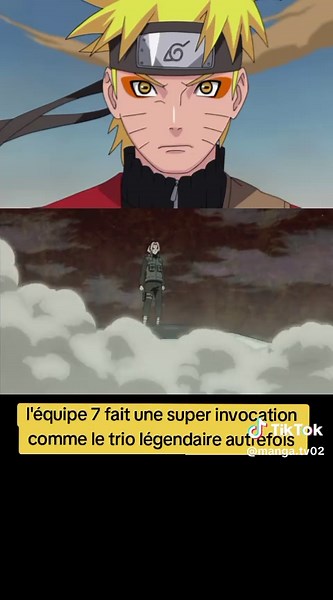 Invocation Épique de l'Équipe 7 dans Naruto