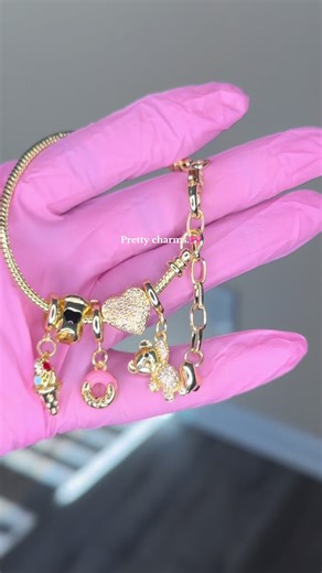 The heart is my favorite 💛#braceletcharms #fyp #etsyfinds #pursecharms #pandoracharms #bracelettour