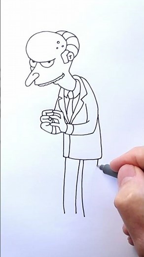 Let's draw Mr Burns (The Simpsons)