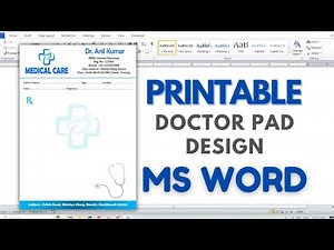 Prescription design in MS Word | Doctor Letter Pad Design in Microsoft Word | Prescription design
