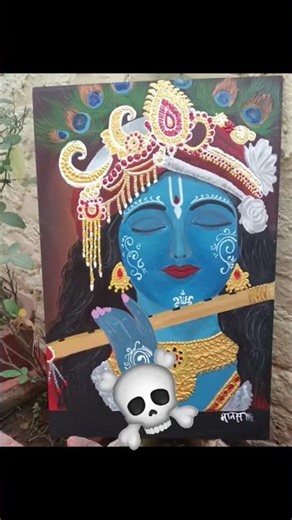 "vasudev krishna " step step process of making canvas .. #trending #love #krishnastatus #