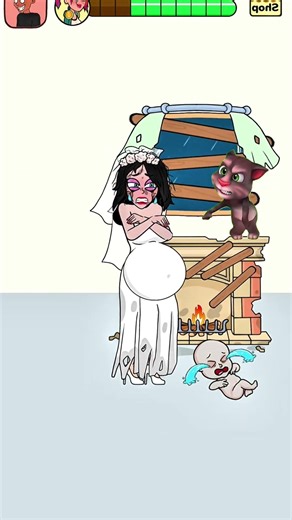 Tom save her baby🍼 | my talking tom #funny #challenge #mytom2 #tom2 #shorts