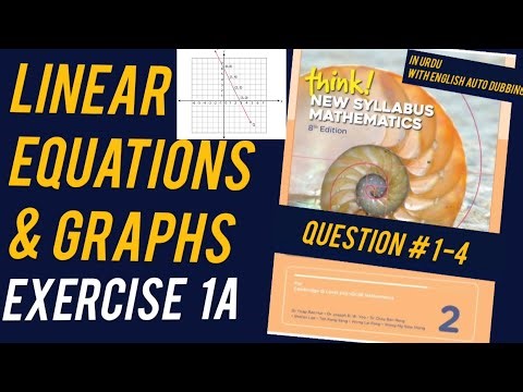 D2 8th Edition | Exercise 1A | Linear Equations and Graphs | Questions 1 to 4 Solved