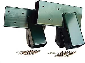 Outdoor Metal A Frame Swingset Bracket Hardware (4"x6", 2 Brackets, Includes All Parts) Baby, Children & Toddler Swing Set Accessory Parts for The Playground, Park or Backyard Or Patio