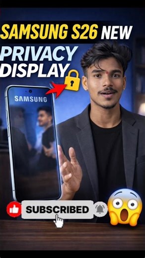 🤯Samsung S26 New Privacy 👀Feature 2026 🔒 | Hidden Screen Technology! #shorts #youtubeshorts