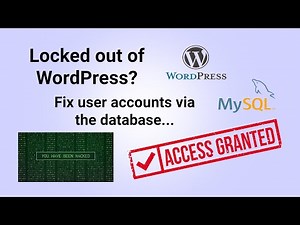 WordPress Administrator account recovery - Two methods