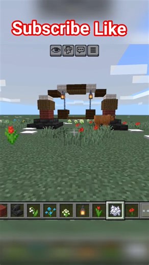 Make🛠 a swing in minecraft |swing design in minecraft#gaming #youtubeshorts