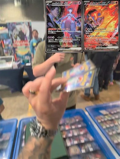 This coin flip almost didn’t happened😂😱#pokemontcg #cardshow #coinflip #blueglovetcg #tcg