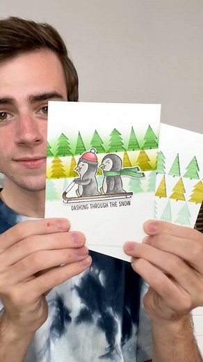 39K views · 1.3K reactions | When do you start making Christmas cards? Here, I shared an easy DIY Christmas Cardmaking idea using the evergreens and polar penguins stamps.❤️ #art #craft #diy #Christmas #cardmaking | Inklipse | Facebook