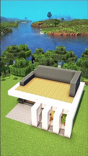 Minecraft Modern House Tutorial 🏡 #minecraft #shorts