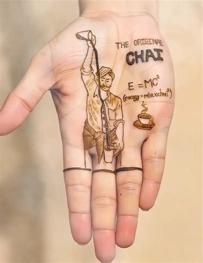 Chai Lover’s Mehendi ❤️ | The Original Chai Design | Unique Mehndi Art Ideas