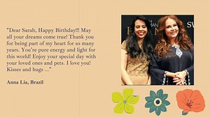 17K views · 2K reactions | HAPPY BIRTHDAY, SARAH! Thank you to everyone who shared such beautiful wishes in celebration of Sarah's birthday this year. Here is a very special fan video featuring just a few of your lovely messages. | Sarah Brightman | Facebook