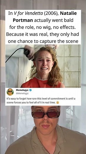 In V for Vendetta (2006), Natalie Portman Really Shaved Her Head for The Scene