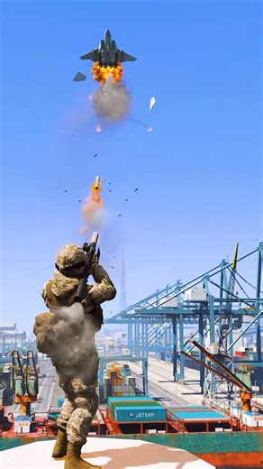 Solo Fallen Soldier Destroys Fighter Jet gta5 ep471 #shorts #short