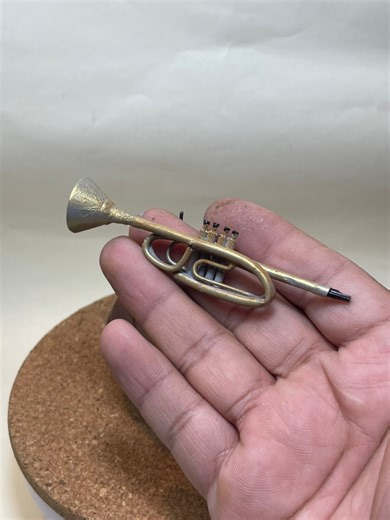 5.1K views · 104 reactions | DIY miniature Trumpet  ✨ Using earbuds and Scrap Items♻️朗 "The nerves are a problem on the trumpet because when you mess up, everyone can hear it. Just remember most people are too polite to say anything about it." #MiniatureArt #dioramaartist #miniaturequotes #miniatureartwork #fyp #everyone #dioramaart #filipino #miniature #DIY #diorama #MiniatureCraftsandArt | Miniatures crafts & Art | Facebook