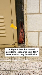 3.4M views · 70K reactions | A High School recovered a students lost purse from 1957 #nostalgia #timecapsule #interesting | History Unleashed | Facebook