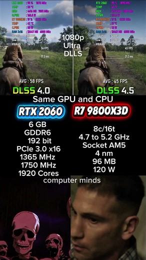 RTX 2060 DLSS 4.5 vs RTX 2060 DLSS 4.0