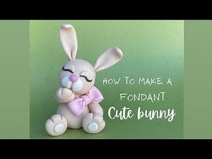 How to make cute fondant Bunny (weights included) cake topper