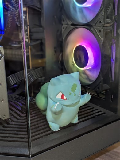 Angry Bulbasaur PC Case Buddy Figurine | Squished Glass Pose Multicolor Pokémon Desk Decor Gamer Setup Display Cute Anime Collectible - Etsy