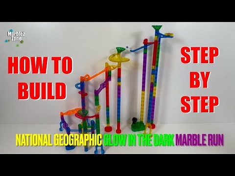 EXTREME Glow-In-The-Dark National Geographic Marble Run (Step By Step) Instructions ASMR!