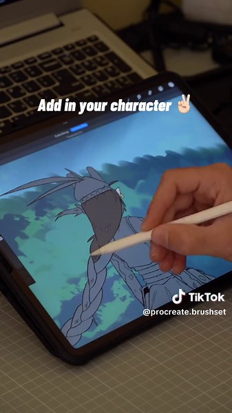 This is how to paint a studio ghibli style landscape Art By @van.soull #procreate #digitalart #illustration