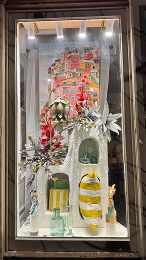 Sand and Pine Co. on Instagram: "Transporting you to the coast, one corner at a time. 🍋 ✨ Our new window display, Mediterranean Muse, is officially live! We’ve filled the shop with everything you need for a brightly colored escape—from hand-painted details and fresh florals to our favorite new match cloches. Whether you’re refreshing your pillows or finding the perfect statement vase, these colors are designed to bring the sun indoors. 📍 Visit us in Shepherdstown to see the full look! #SandAnd