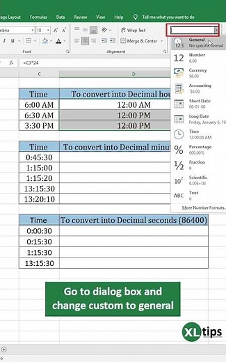 Convert Time to Decimal Hours, Minutes, and Seconds in Excel