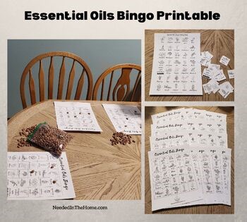 Essential Oils Bingo Cards, 20 Count, Oily Party Game (PDF Print), Plants Class