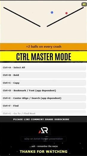 CTRL MASTER MODE 🔥 26 Keyboard Shortcuts in less than 30 Seconds