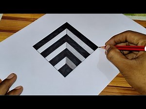Very Easy!! How to Draw 3D Hole - Anamorphic Illusion - 3D Trick Art On Paper Step by Step #art