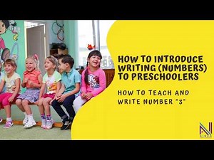 How to introduce writing (numbers) to preschoolers | How to write "3" | Ainza Explorers
