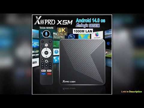 X88 PRO X5M Android 14 TV Box Amlogic S905X5M HD 8k 24G 5G Wifi6 BT50 1000M Lan 3D Essential Gear
