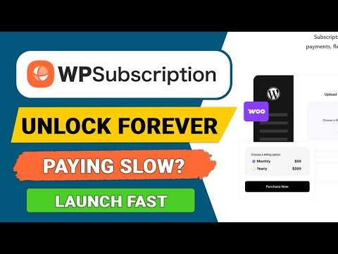 Launch WooCommerce Subscriptions in Minutes – WPSubscription Lifetime Deal 2026