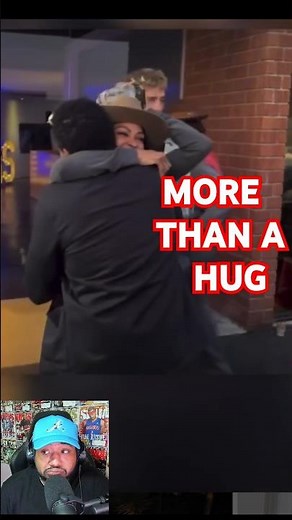 Michael Gives Meagan Good a BIG HUG in front of Jonathan Majors