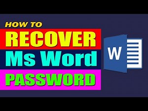 Unlock Microsoft Word: Remove or Recover Password Without Software
