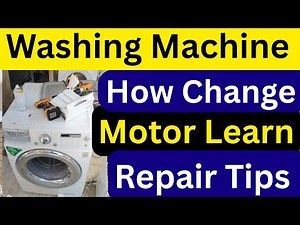 Front Load Washing Machine Motor Fault | How to Check, Open & Replace Motor | Spanner Size Guide